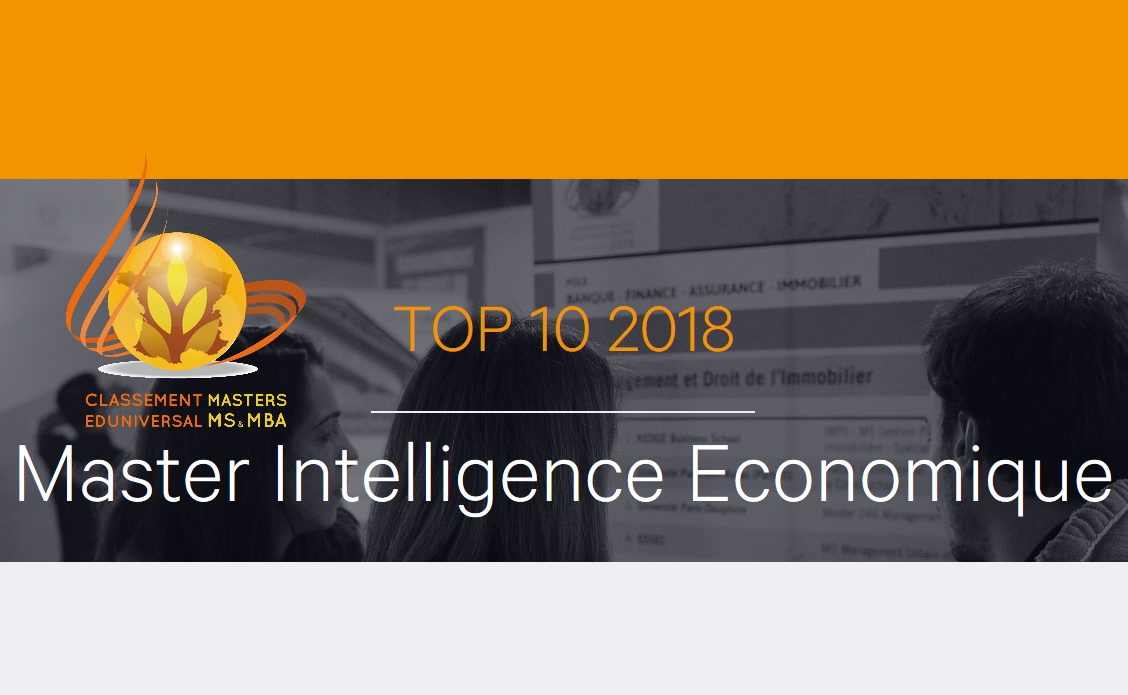 Eduniversal 2018: les meilleures formations en Intelligence économique - Portail de l'IE